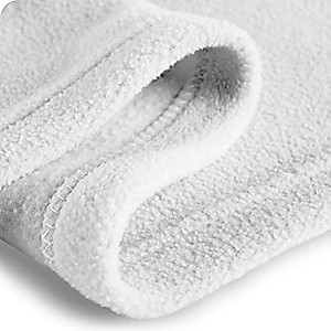 Bare Home Polar Fleece Blanket - Full/Queen Blanket - White - Warm & Cozy - Premium Fleece Blanket - Blanket for Bed, Sofa, Camping, Travel and Cold Nights - Lightweight Blanket (Full/Queen, White)