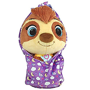 Just Play Disney Junior T.O.T.S. Cuddle & Wrap Sunny The Sloth, 10-inch Plush, Kids Toys for Ages 3 Up