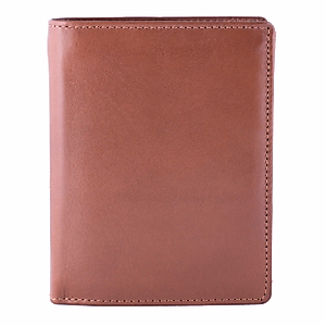 DiLoro Mens Full Size Large Capacity Genuine Full Grain Leather Wallet Bifold Flip ID Coin & Zip Pockets RFID Blocking Anti-Theft (Bugatti Tan)