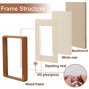 Youncewooder 3x4 Natural Teak Wood Picture Frame - Displays 2x3 Photos with Mat | Rustic Handmade Small Tabletop Frame for Baby Newborn Gift,Gifts for Baby Keepsakes, Wedding