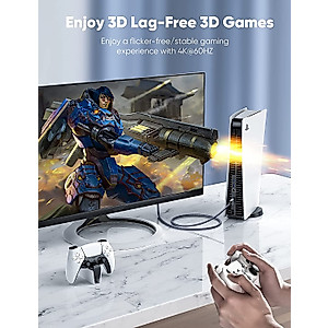 Capshi 8K 60HZ HDMI Cable, HD 48Gbps High Speed HDMI Braided Cord-4K@120Hz 8K@60Hz, DTS:X, HDCP 2.2 & 2.3, HDR 10 Compatible with TV, PS4 PS5,Monitor,PC and More (30 Feet)