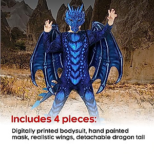 Morph Blue Dragon Costume Kids Dragon Costumes For Boys Halloween Costumes For Boys Kids Dragon Costume Dragon Costume Kids