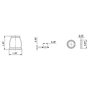 Dura Faucet DF-RK500-SN RV Faucet Bell Style Spout Nut and Rings Replacement Kit for Kitchen Faucets (Brushed Satin Nickel)