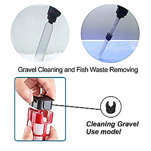YCTECH Aquarium Gravel Vacuum Cleaner: 6 Watt Automatic Filter Gravel Cleaning | Fish Tank Sand Cleaner | Sludge Extractor | Water Changer | Sand Washing | Dirt Suction