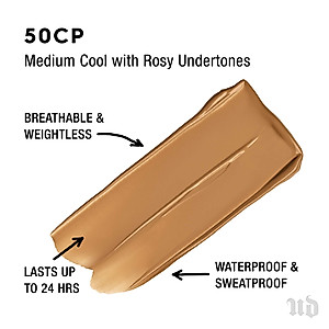 Urban Decay Stay Naked Weightless Liquid Foundation, 50CP - Buildable Coverage with No Caking - Matte Finish Lasts Up To 24 Hours - Waterproof & Sweatproof - 1.0 Fl. Oz