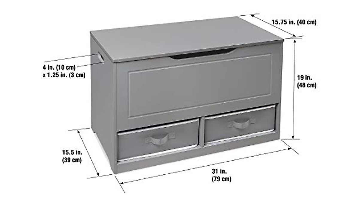 Up and Down Toy Box for Kids - Safe, Stylish Storage