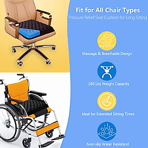 HANCHUAN Seat Cushions Office Chair Cushion Pads 18.5"x 16.6" Memory Foam Chair Pillows, Thick Cushion Pad Assistants Lifting for Trucks, Cars, Mobility Scooter, Wheelchairs, Dining Chairs, Sofa