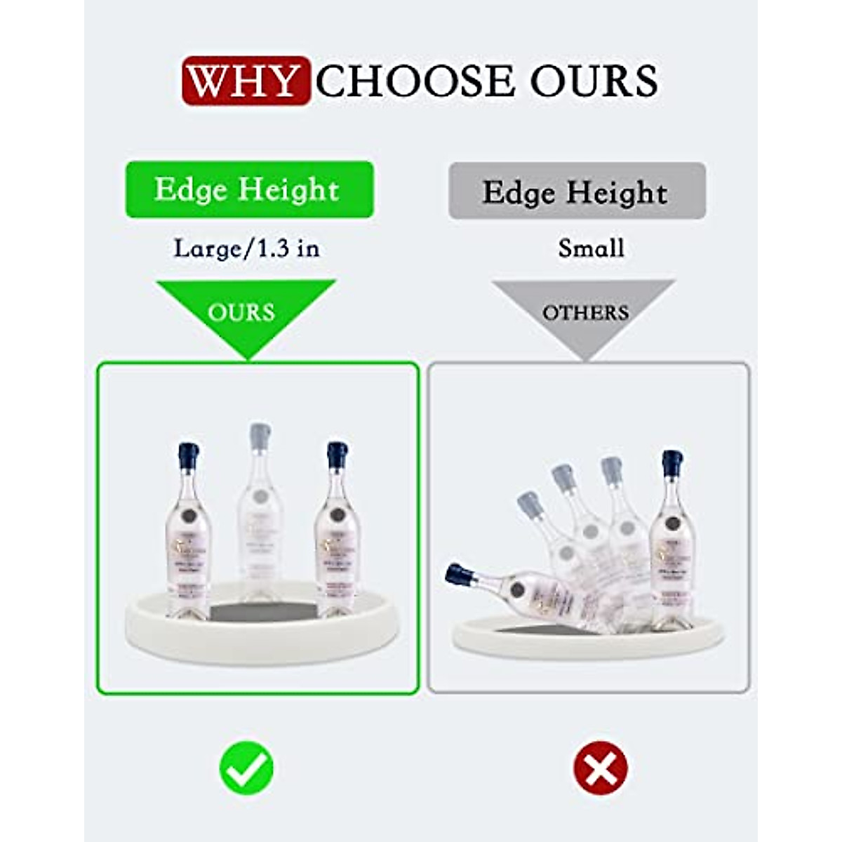 3Pack 10inch Lazy Susan and 2Pack 12inch Lazy Susan Organizer