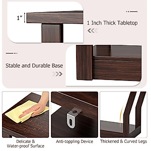 KOTEK 47'' Console Table with Storage Drawer and Shelves, Narrow Sofa Table, Accent Foyer Table, Entryway Table for Hallway, Living Room, Easy Assembly (Coffee)