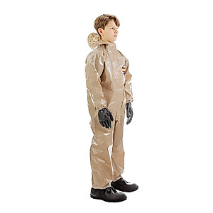 MIRA SAFETY Suit Disposable Protective Coverall with Hood and Elastic Cuff Size (YL)