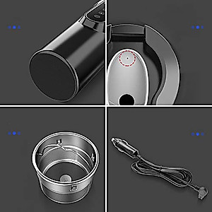 XIXIAN Vehicle Heated Water Cup,Vehicle Heated Water Cup Electric Kettle Heat Preservation 12.0V Car 24V Truck Household Vehicle Water Heaters Small Electrical Appliances LCD Display Kettle