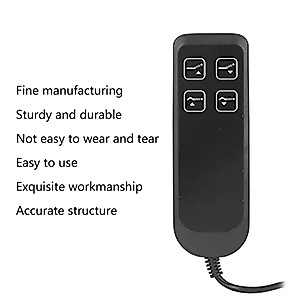 Remote Hand Control, 4 Button Hand Control Handset with 5Pin Connection, Professional Electric Sofa Remote Hand Control for Lift Chair Power Recliner