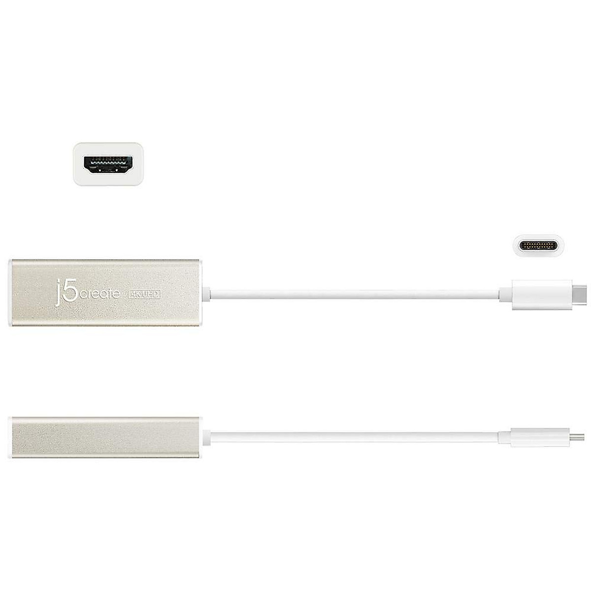 j5create USB Type-C to 4K HDMI Adapter JCA153 / 4K @60 Hz/for MacBook, Chromebook, Type C Laptops