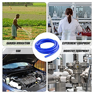 BELOMI Silicone Vacuum Tubing Hose Line, 10 Ft 1/8"(3mm) Inner Diameter Hose, High Tempterature 130PSI Max Pressure for Multiple Use, Auto Replacement Vacuum Hose Line for Vehicle Radiator (Blue)