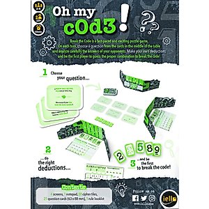 IELLO: Break The Code, Strategy Board Game, Duel or Multiplayer, High Voltage Decoding, Break Your Opponents' Code, 2 to 4 Players, for Ages 10 and Up
