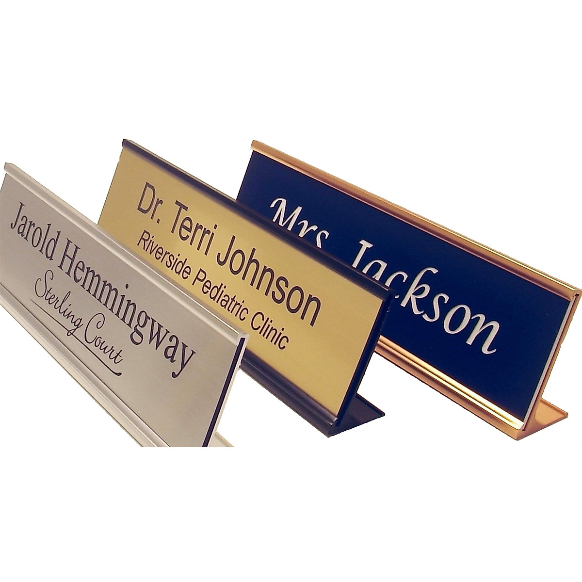 Lasercrafting Personalized Office Name Plate With Optional Wall or Desk Holder - 2x8 - CUSTOMIZE. Choose from a variety of colors and fonts to match your style. Great gift idea.