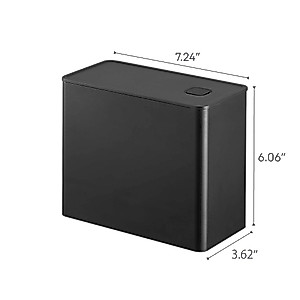 Yamazaki Home Airtight Canister, Vacuum Sealed Ground Coffee Storage Container | Polypropylene, One Size, Black