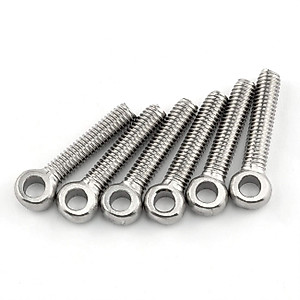 E-outstanding Lifting Ring Eye Bolt 6PCS M6x30mm 304 Stainless Steel Eye Bolt Screw Axle Pin Split Pin Shaft Pin Dowel Bolt Ring Screw Loop Hole Bolt