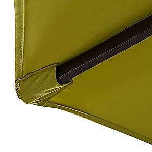 WO Home Furniture Patio Umbrella 9ft Outdoor Market Table Round Umbrella Sun Shade (Lime Green)