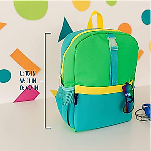 Wildkin Pack-it-All Kids Backpack Bundle with Clip-in Lunch Box (Monster Green)