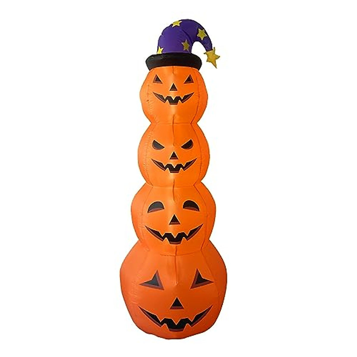 12 Feet Halloween Inflatable Stacked Pumpkins,Halloween Indoor Outdoor Decoration for Lawn Garden Holiday Party,with Build-in LEDs,High