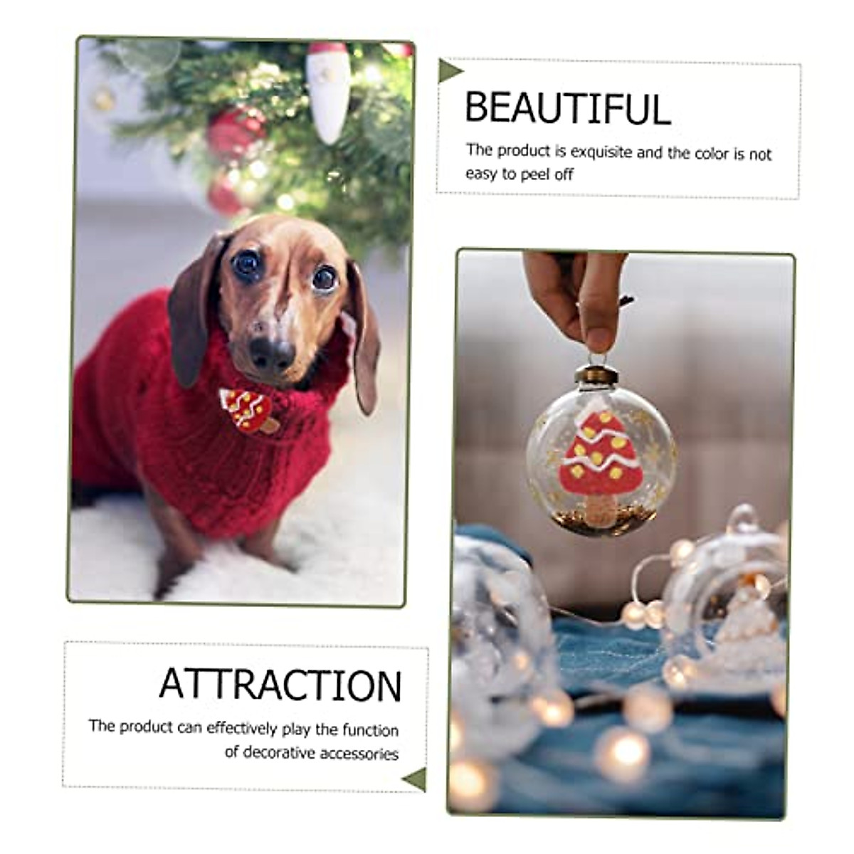 VOSAREA 2pcs Christmas Tree Poke Fun Mini Clips for Hair Plant Decor Mini Accessories Nativity Decor Handmade Mini Xmas Tree Christmas Felt Ornament Kits Wool Felt Clothes Sewing Materials