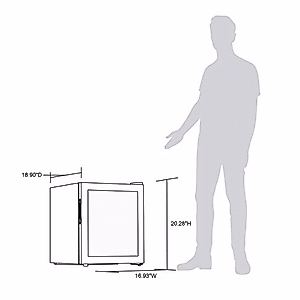 NewAir Wine Cooler and Refrigerator | 23 Bottle Capacity | Freestanding/Built-in Countertop Wine Cellar in Stainless Steel with UV Protected Glass Door