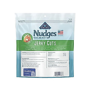 Blue Buffalo Nudges Jerky Cuts Natural Dog Treats, Chicken, 16oz Bag
