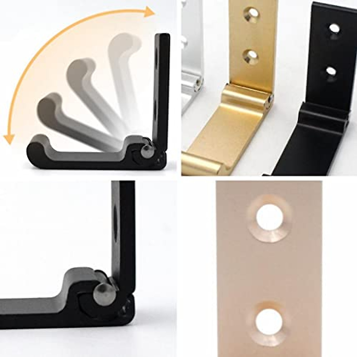ＫＬＫＣＭＳ Foldable Aluminum Alloy Wall Mounted Coat Hook, Golden