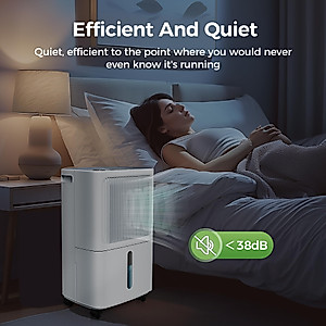 WATTSMART 2,500 Sq Ft Home Dehumidifier with Drain Hose, 55 OZ Water Tank, 24 Hr Timer, 50 Pints High Efficiency Compressor for Basements, Bedrooms, Bathrooms and Laundry Rooms