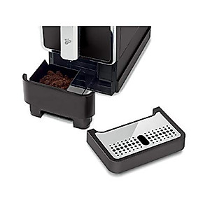Tchibo Single Serve Coffee Maker Black - Automatic Espresso Coffee Machine with Induction Milk Frother for Rich, Creamy Froth - Built-in Bean Grinder, No Coffee Pods Needed
