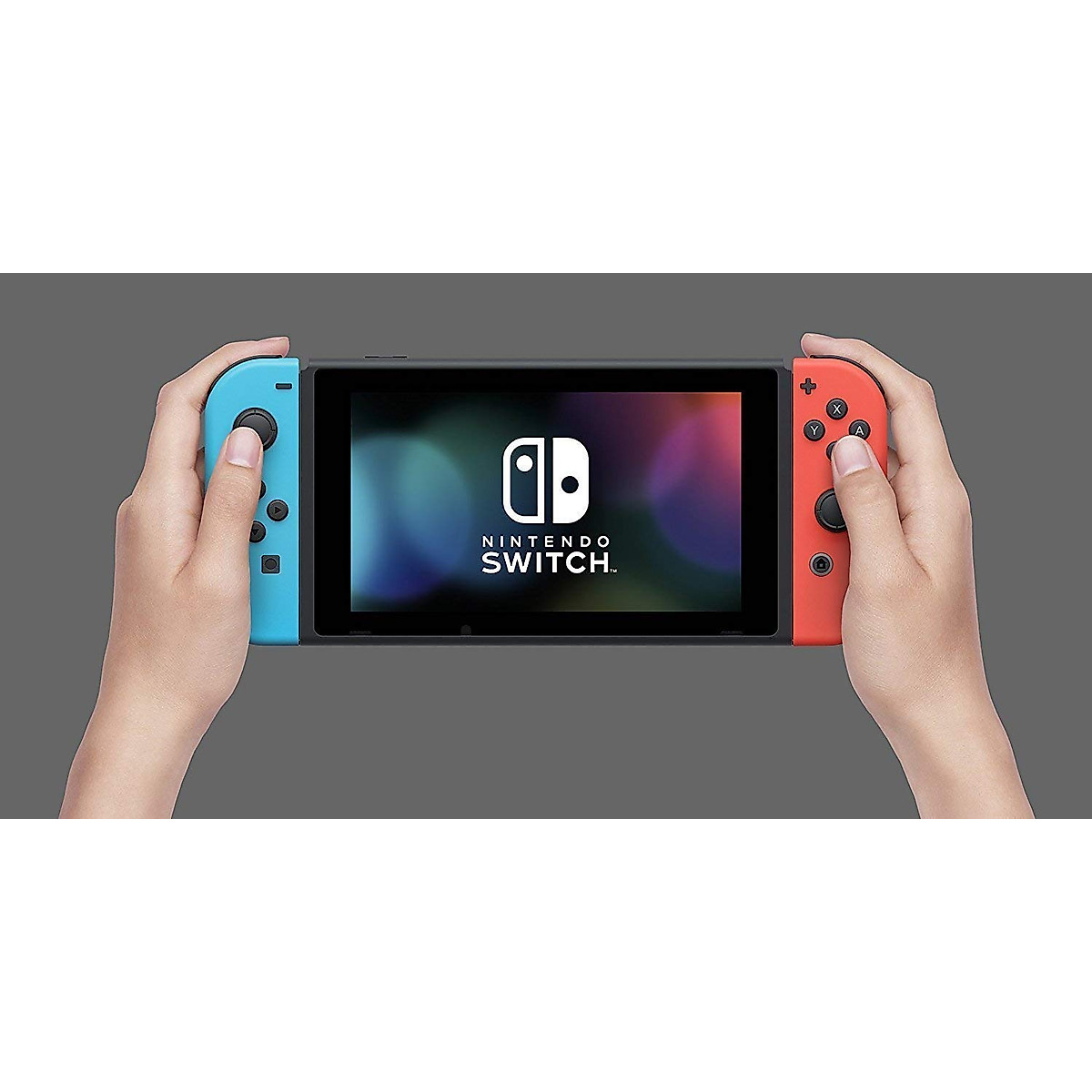 Nintendo Switch Neon Blue and Neon Red Joy-Con (Renewed)