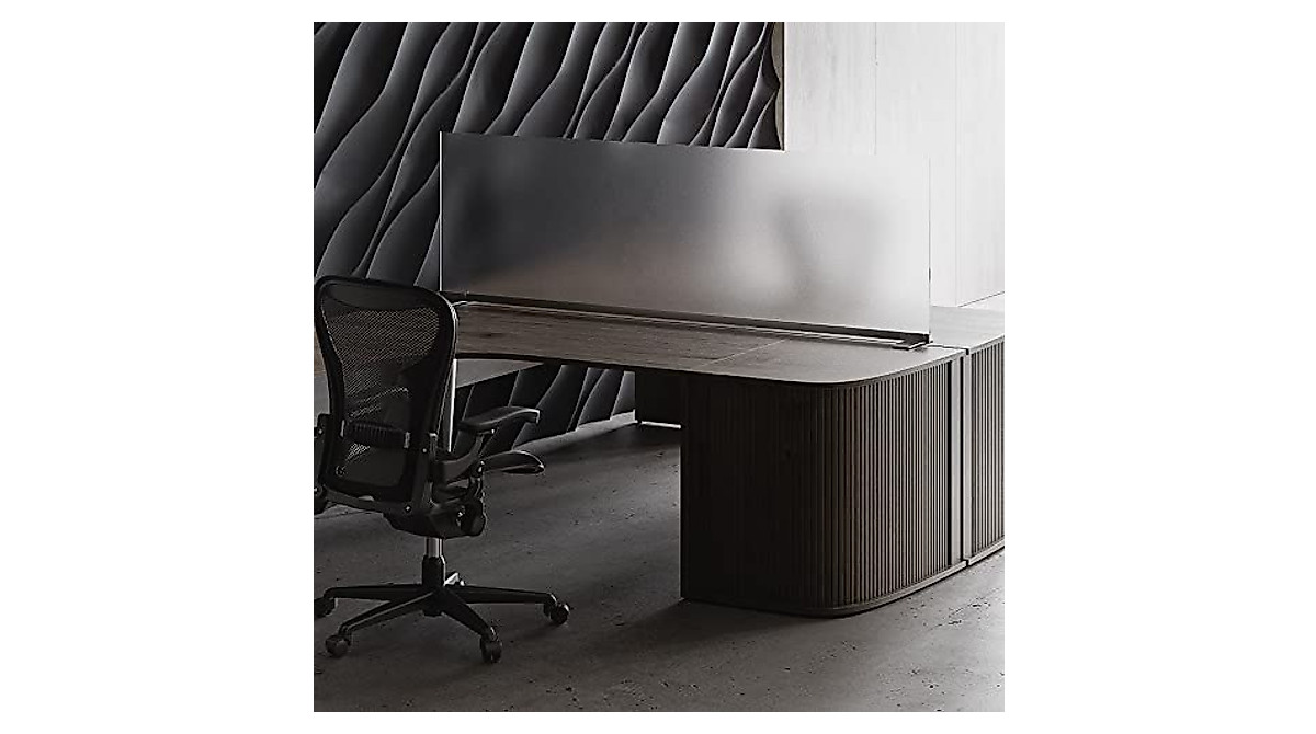 Obex Frosted Acrylic Desk Privacy Screen - 12" X 42"