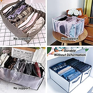 PENGFULL Clothes Organizer for Folded Clothes ,Drawer Organizers for Clothing Jeans,Closer Organizer for Sweater,Tshirts,Pants,17.32×11.02×8.67in Big 9 Grid,Oxford cloth edge reinforcement,Stackable