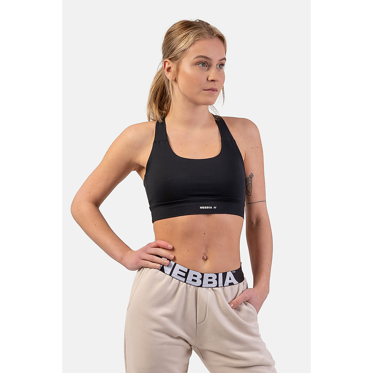 NEBBIA Active Sports Bra Medium Impact 413 Black