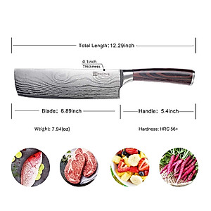 PAUDIN Cleaver Knife + Nakiri Knife