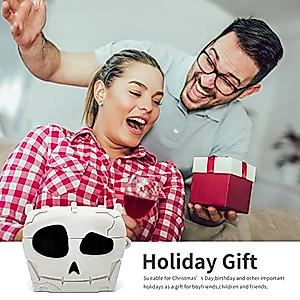Buewutiry 3D Skull Airpods 3rd Generation Case Cute - Anti-Fall Soft Silicone Airpods 3rd Generation Case for Women&Men - Airpods Case 3rd Generation Funny with Keychain (Gray)