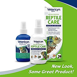 Vetericyn Plus Reptile Wound Care Spray | Reptile Skin Repair, Help Care for Reptile Wounds, Including Scale Rot, Lamp Burns, and Shedding. 3 ounces