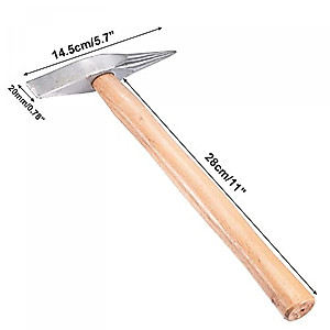 uxcell 10 Oz Welding Chipping Hammer Steel Tack Hammer Electrician's Hammer with Wooden Handle for Removing Repairing