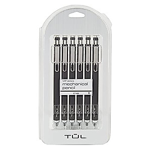 TUL® Mechanical Pencils, 0.7 mm, Black Barrels, Pack Of 6 Pencils