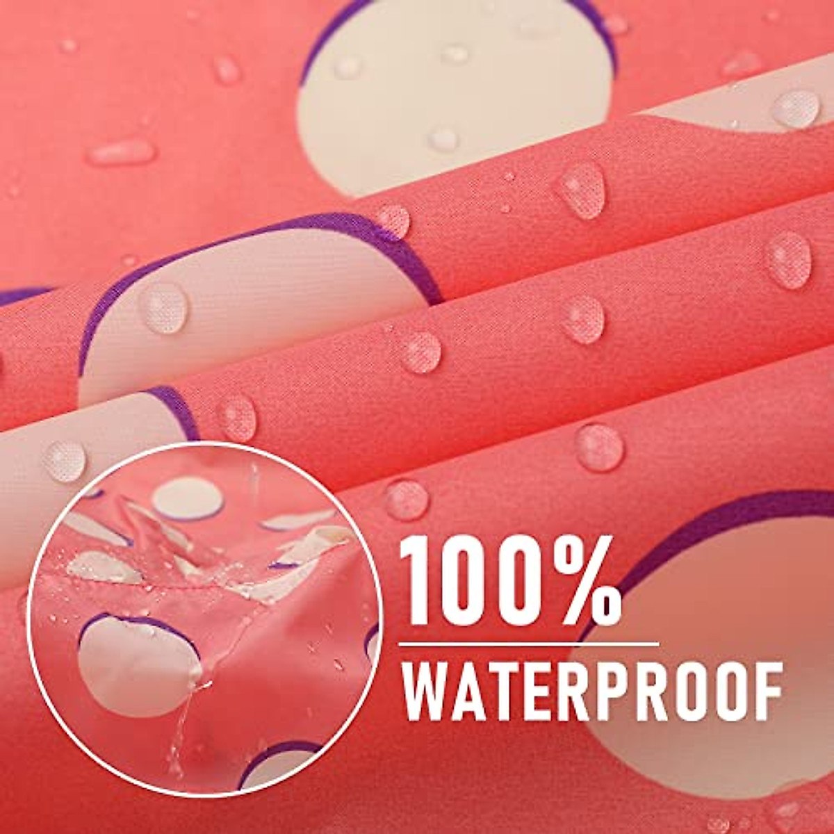 SaphiRose Lightweight Kids Rain Poncho Jacket Waterproof Outwear Rain Coat Pink Polka Dot X-Large