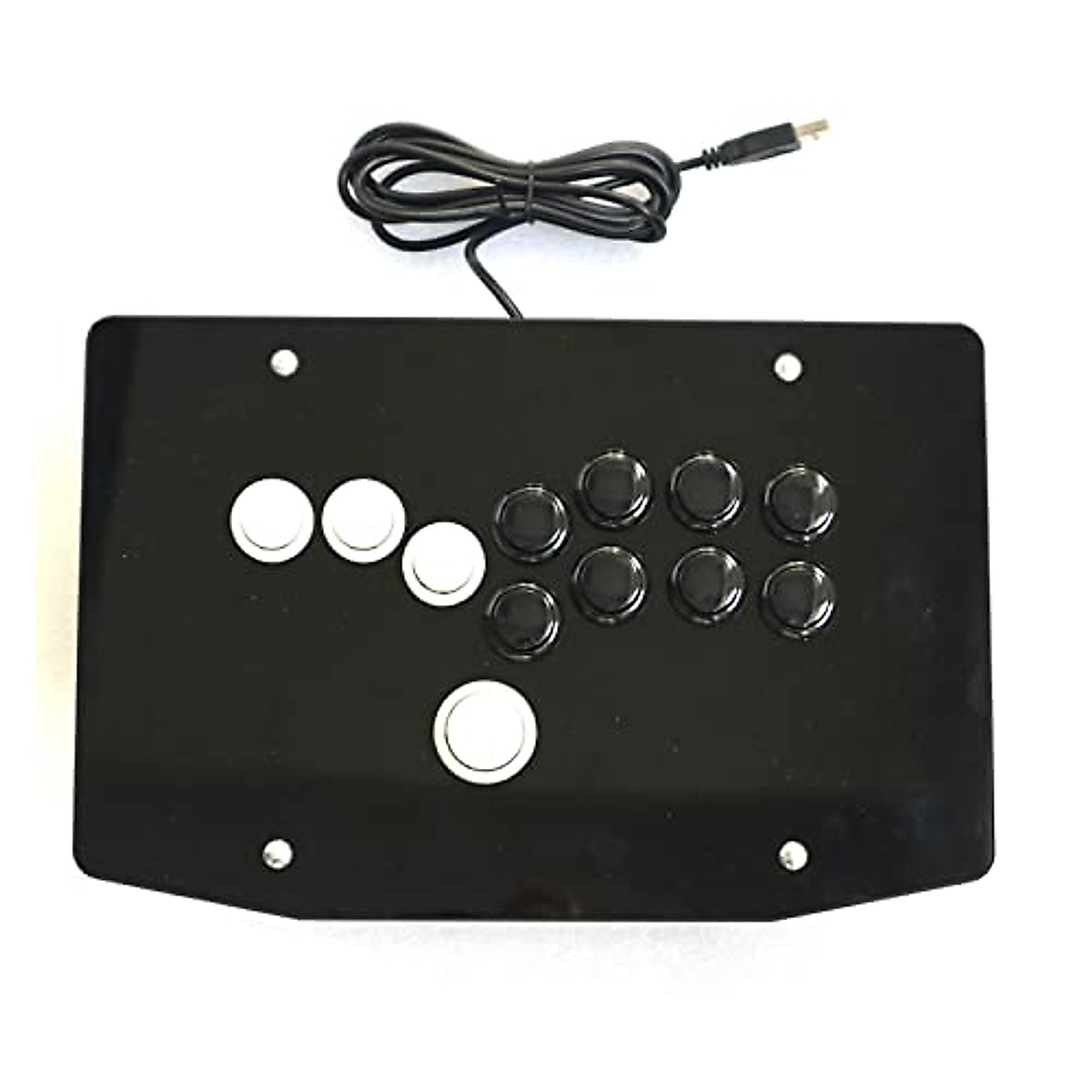 DIACCO J500B All Buttons Style Arcade Joystick Fight Stick Game Controller for PC USB (Color : Red and Black)