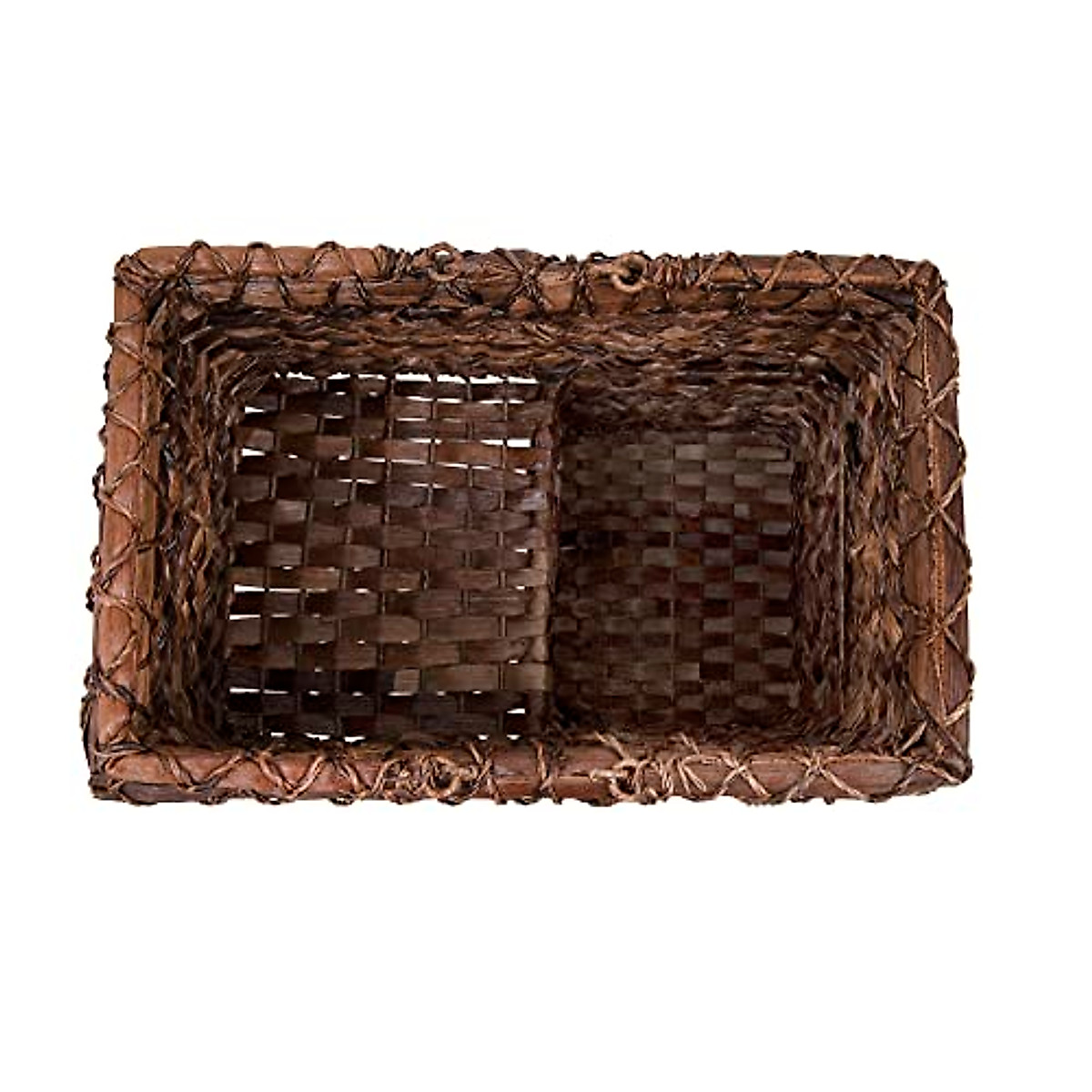 Creative Co-Op Woven BacBac Leaf Stair Basket, Natural