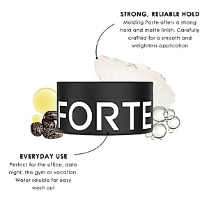 Molding Paste by Forte Series Low Shine Hair Paste for Men Lightweight Hair Texturizer Adds Volume and Definition Medium Flexible (75 ml)