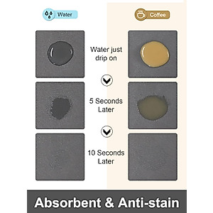 AiBOB Coffee Mat, Hide Stain Absorbent Coffee Bar Mats Fit Under Coffee Maker Espresso Machine, Rubber Backed Dish Drying Mat for Kitchen Countertops