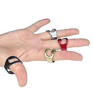 Stainless Steel Beer Ring Bottle Opener Pack of 22mm (Silver+Black+Red+Golden)