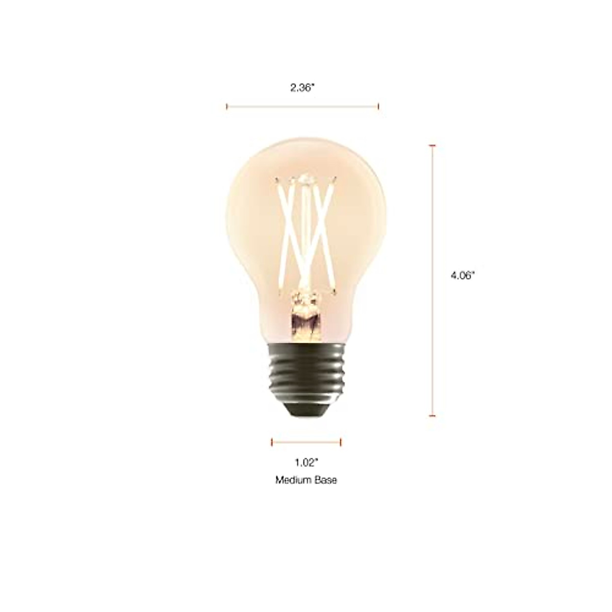 Great Value LED General Purpose Medium Base, A19 60W, Clear Glass, 12 pk.