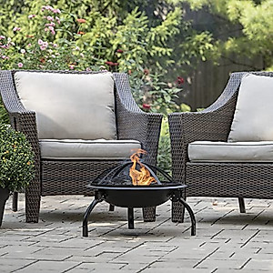 Blue Sky Outdoor Living WBPFP22 21.25” Round Folding Leg Portable Wood Fire Pit