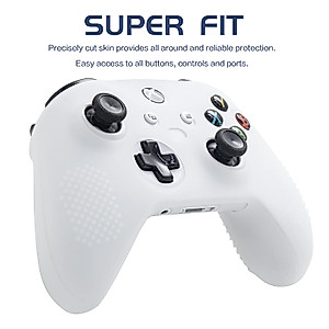 ECHZOVE Silicone Case for Xbox Series S/X, Protective Case for Xbox Series S/X with Thumb Grips - Black