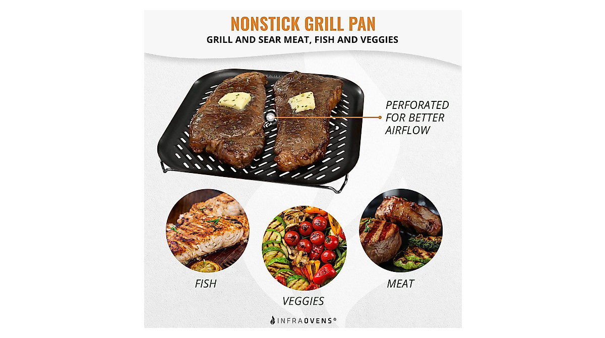 12 Pcs Air Fryer Accessories Set with Rack & Liners - Perfect for Dreo ...